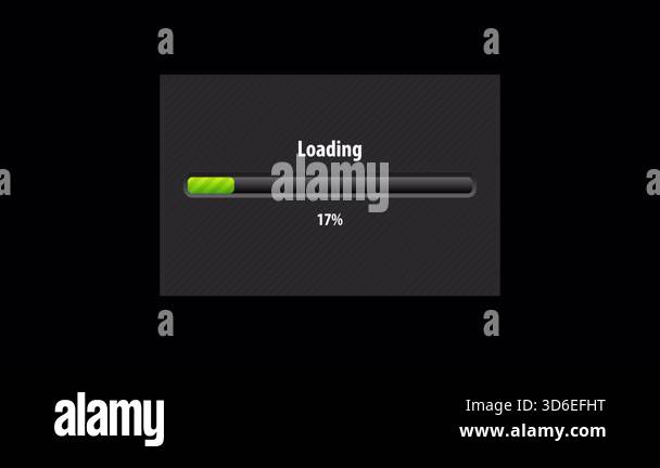 Green loading bar animation on a transparent background Stock Video ...