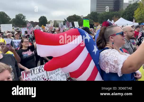 Atlanta, GA / USA - October 18, 2025: Woman wears patriotic costume ...
