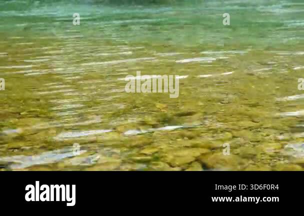 Natural Abstract River Water Background, Water Flow Stock Video Footage ...