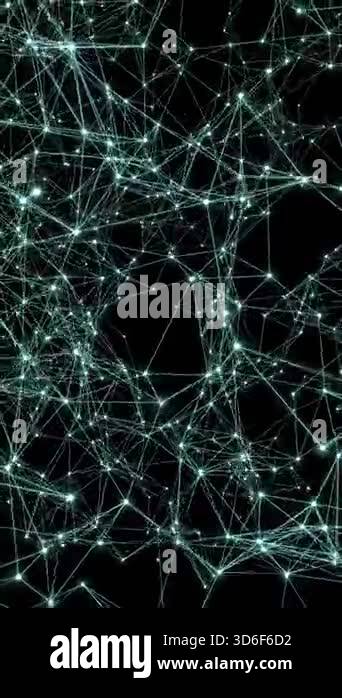 Abstract moving polygon network. Plexus, science, connections, wire ...