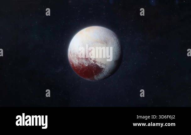 Pluto orbiting in deep space Stock Video Footage - Alamy
