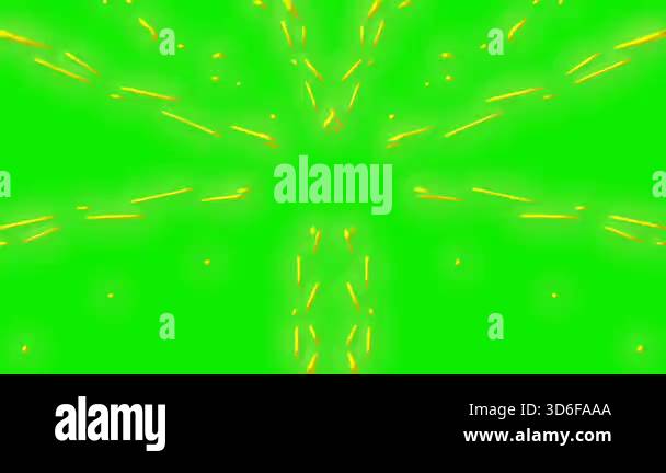 Electric energy wave vfx on green screen background Stock Video Footage ...