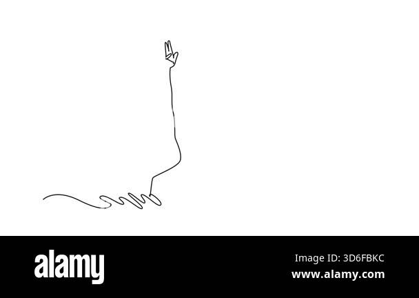 Self drawing animation of single line draw two women are performing ...