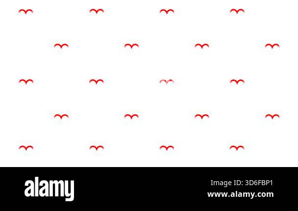 Many simple hollow red heart shapes on white background, symbolizing ...