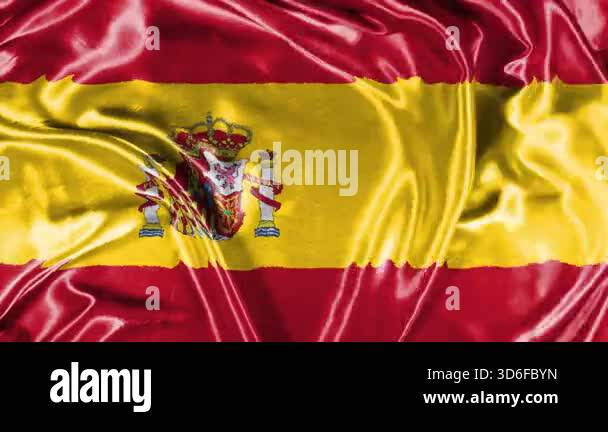 flag of Spain. Realistic waving animation Stock Video Footage - Alamy