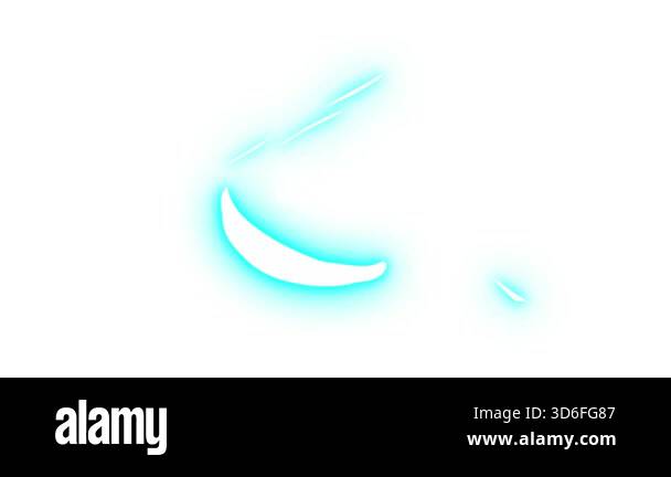 Electric blue glowing neon swooshes swirling. Dynamic neon light ...