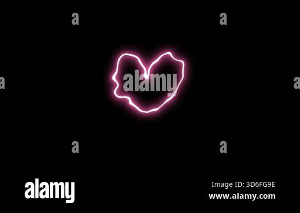 Glowing heart animation for Valentine's Day promos and love themes ...
