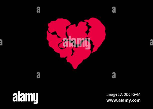 Animated red heart pulsing. Animated red heart gracefully floats. red ...