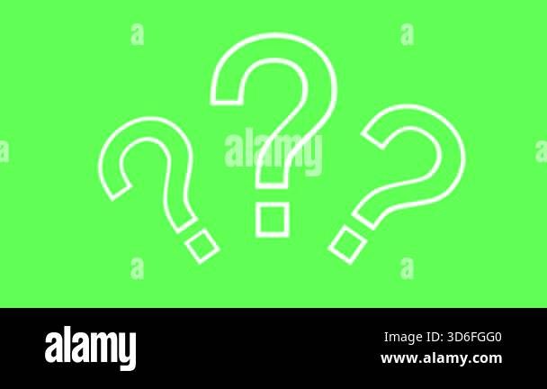 Animated questions spinning. Question marks floating, pondering ...