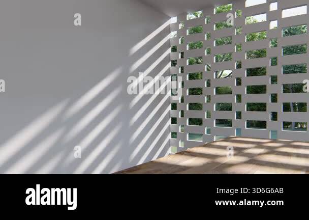 empty interior room shadow wall space background mock up architecture ...