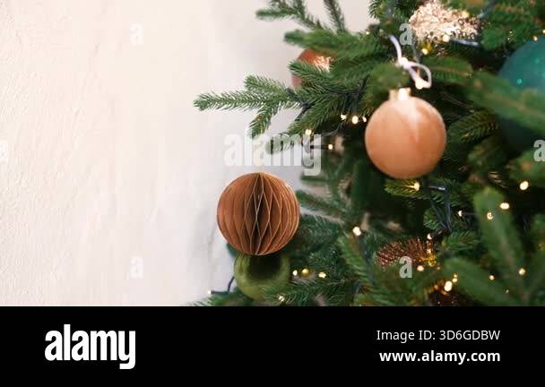 Decorated frosted evergreen tree lights Stock Videos & Footage - HD and ...