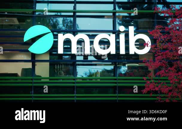 Chisinau, Moldova - October 1, 2025: Modern glass building facade with ...
