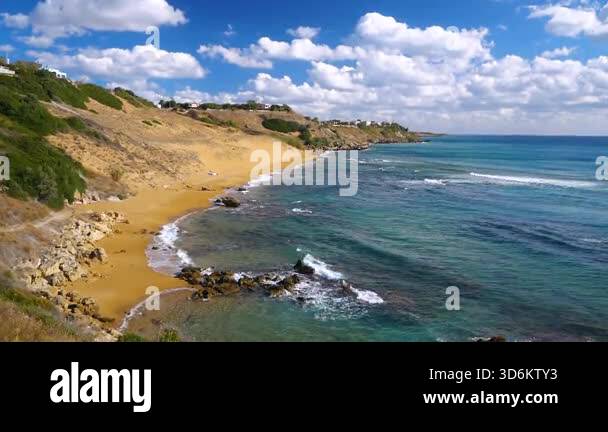 Golden sandy beach of Le Cannella Capo Rizzuto Calabria Italy with ...