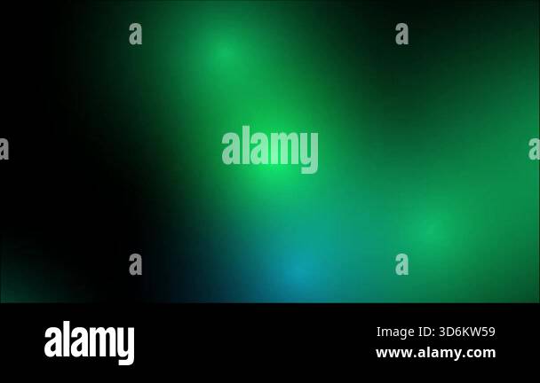 A dark, abstract background features a vibrant gradient of deep greens and bright teals. The ...