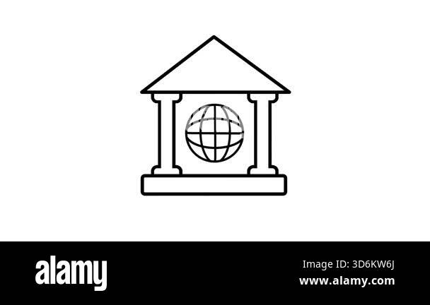 A building icon representing an immigration office, where travelers ...