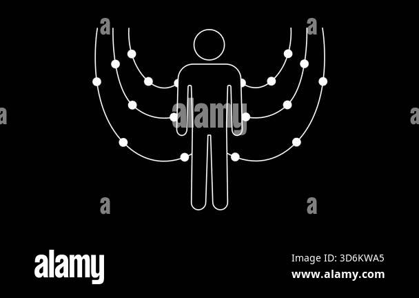 A human silhouette surrounded by circulating arrows represents ...