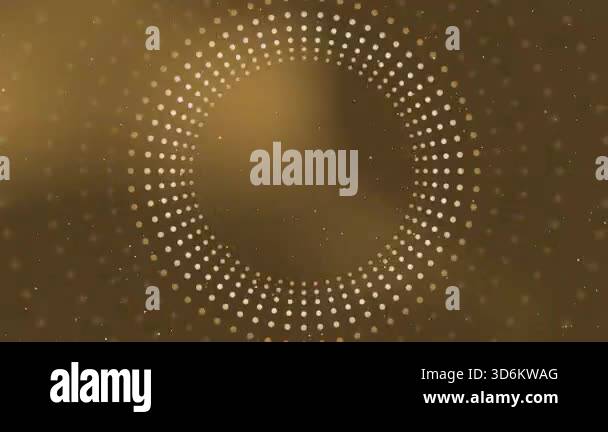 A looping animation featuring a glowing dotted tunnel with smooth color ...