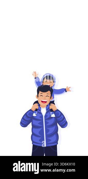 Minimalist motion graphic.precious father-son moments Stock Video ...