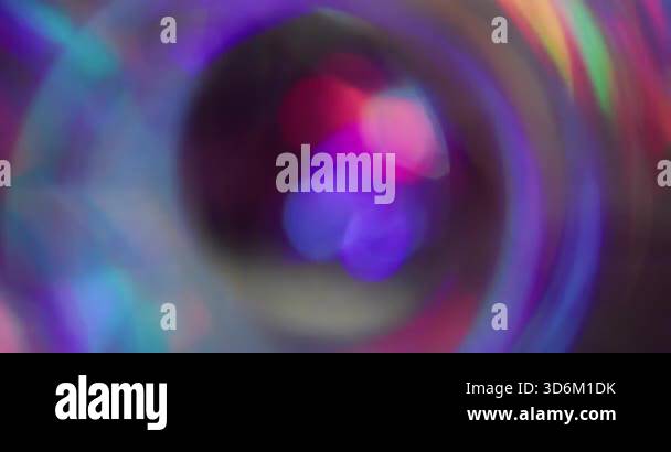 Bokeh round prism. Holographic glow leak. Spectrum color twinkle on ...