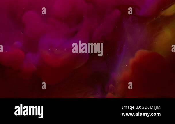 Art fog. Hypnotic fluid. Purple red orange puff blow curl abstract mix ...