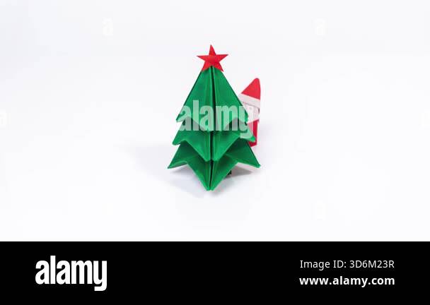 Merry Christmas greeting card in German. Santa Claus and a gift box ...