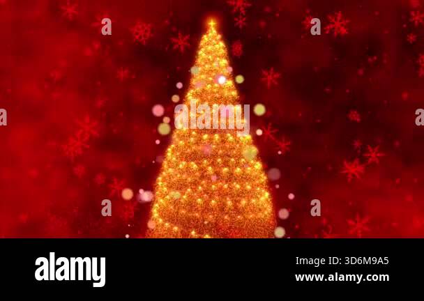 A Festive Looping Animation Showcasing a Dazzling Christmas Tree ...