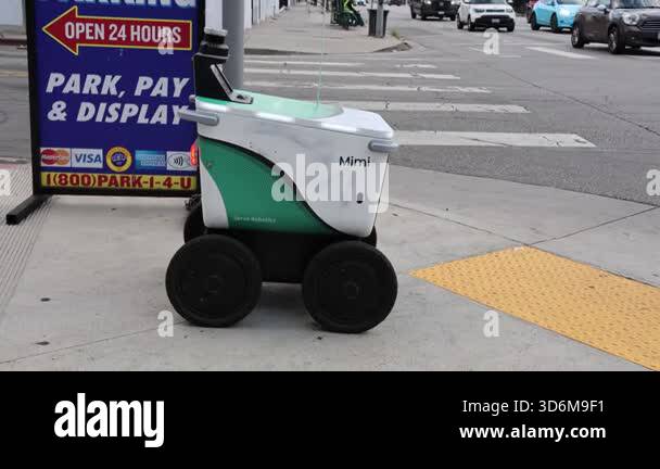 Los Angeles, California - March 8, 2025: Serve Robotics Delivery Robot ...