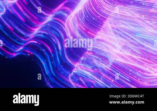 Closeup of Big data light speed flow. Abstract digital data stream of ...