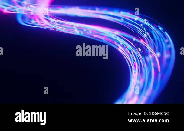 Big data light speed flow by double helix. DNA digital data stream of ...