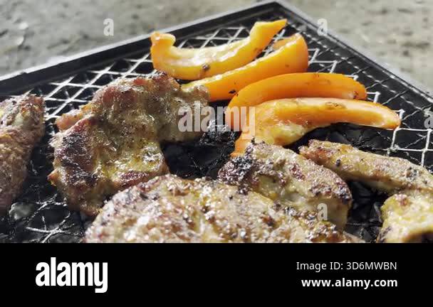 Small Grill, Portable Barbecue, Bbq with Smoke, Mini Barbecue with ...