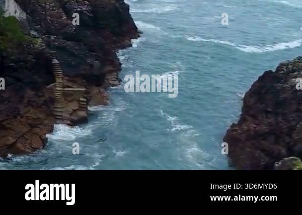 Narrow rocky sea channel between Stock Videos & Footage - HD and 4K ...