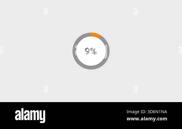 Loading animation progress bar circle and linear style with percentage, modern HUD interface ...