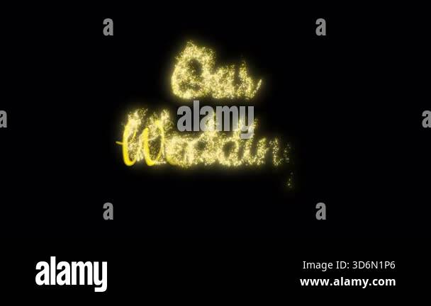 Wedding animation. The wedding of title. Wedding intro. Elegant gold ...