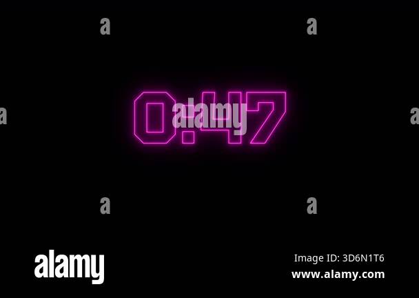 1 minute Countdown timer animation with transparent background for ...