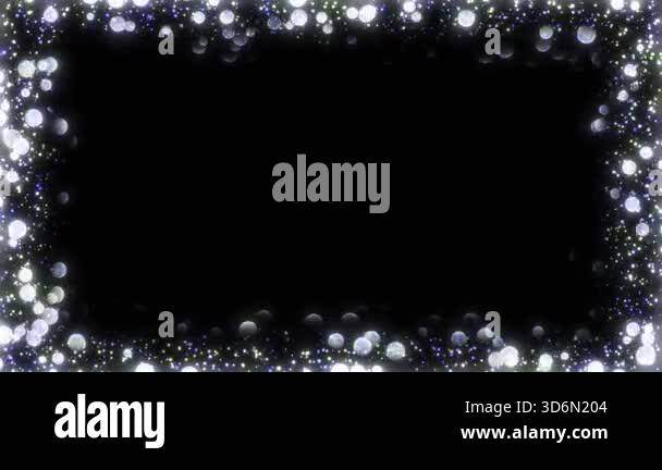 4K. Particles Frame Animation. Square and Circle Particle Border ...