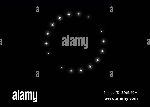 Twinkling Stars Animation on Transparent Background. Blinking Star Loop ...