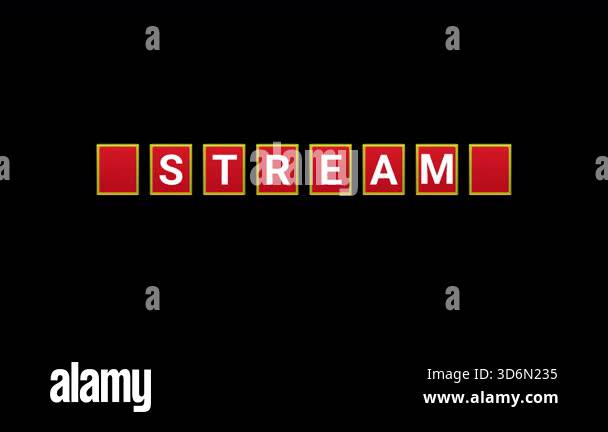 Stream Starting Soon Text Animation. Box Title Reveal. Transparent ...