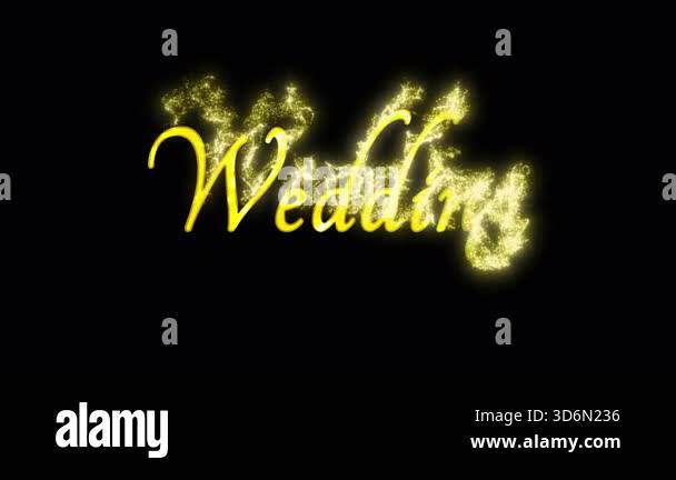 Wedding animation. The wedding of title. Wedding intro. Elegant gold ...