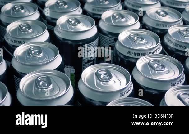 Cans Are Put Out At Supermarket Retail Scene Stock Video Footage - Alamy