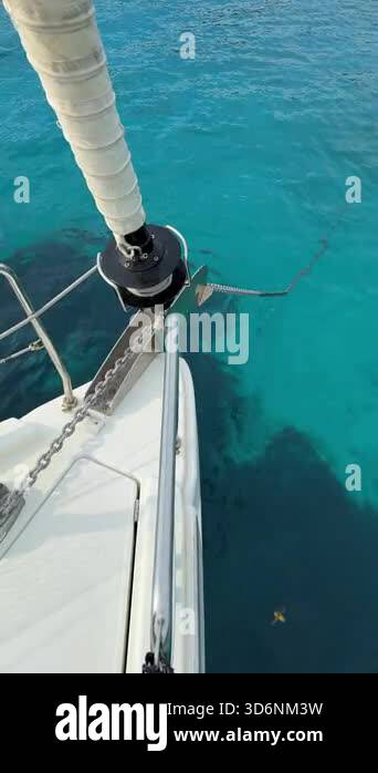 Automatic anchor chain retrieval on a yacht using a remote control ...