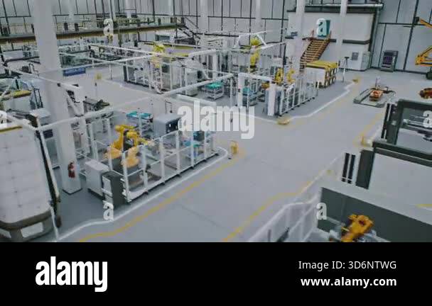 Automated Factory Floor With Robots. Modern Automated Factory Floor ...