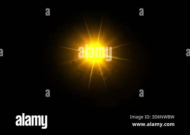 Glowing star motion graphics with plain black background Stock Video ...