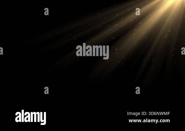 Glowing light rays motion graphics with plain black background Stock ...
