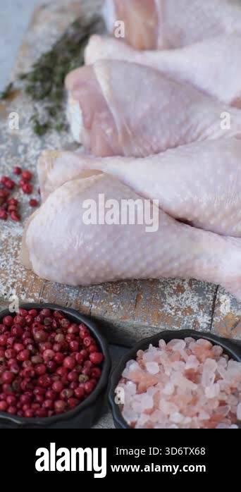 Raw chicken legs, poultry meat for grilling or barbecue. Chicken legs ...