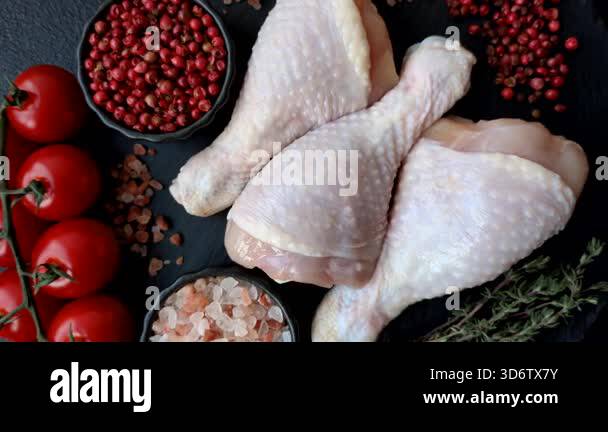 Raw chicken legs, poultry meat for grilling or barbecue. Chicken legs ...