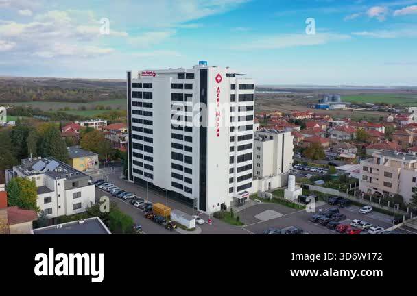 Vetren, Burgas, Bulgaria - November 12.2025: Aerial drone view to ...