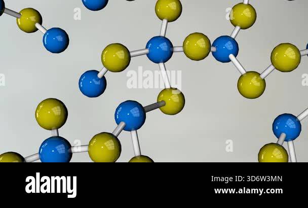 Molecules Background in Yellow and Blue as a Science Concept Stock ...