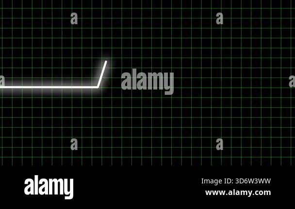 Neon ecg line animation video. Heart beat. Electrocardiogram. One pulse ...