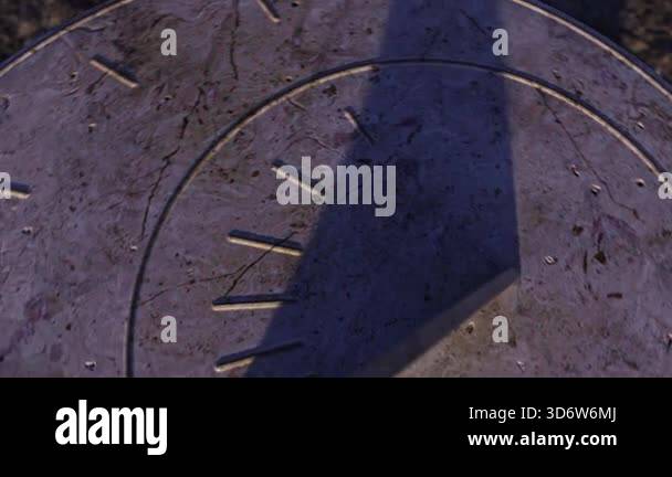 Sundial full day timelapse animation from morning to night, 3d render ...