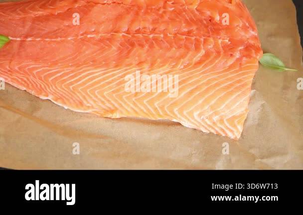Salmon fish raw fillet red seafood dish tasty snack fresh gourmet food ...